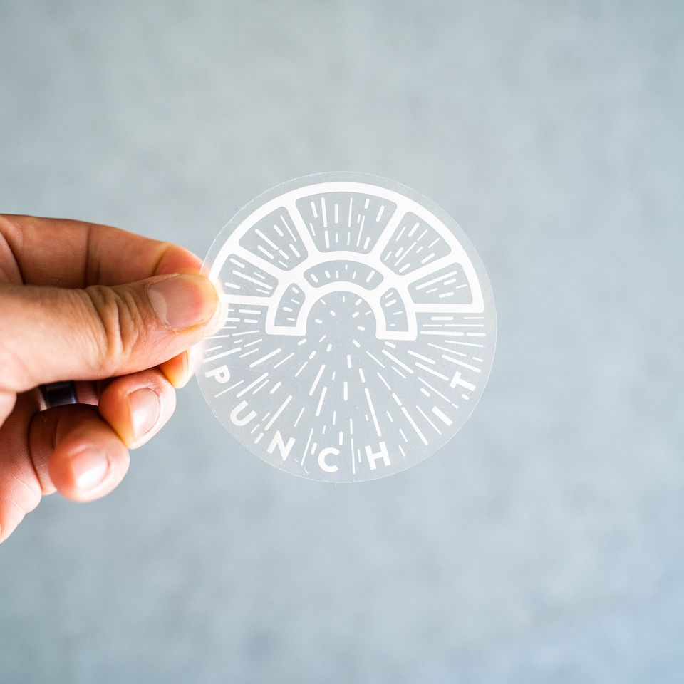 Punch It | Clear White Sticker